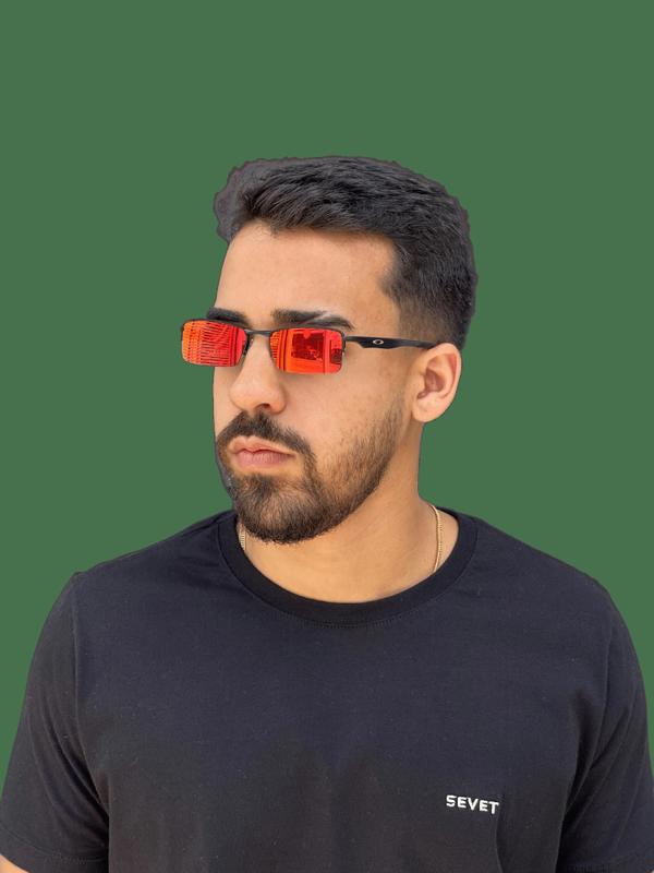Óculos de Sol Lupa do Vilão Preto Lente Vermelha Ruby - Sevet Company ...