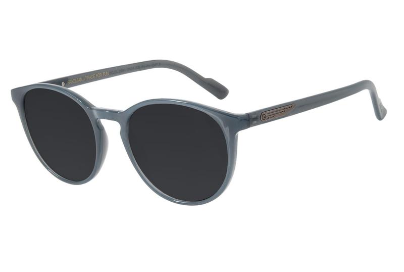 Óculos de Sol Unissex Alok Transparent Line Redondo Cinza - Chilli ...