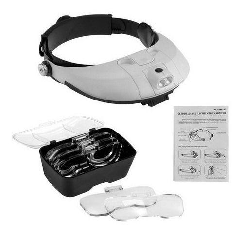 Oculos lupa de cabeça profissional 5 lentes luz led fn - Microcolors ...