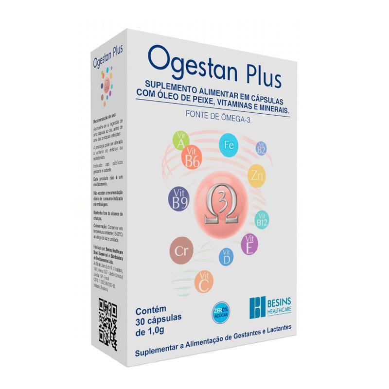 Ogestan Plus 30 Cápsulas - Vitaminas A-Z - Magazine Luiza
