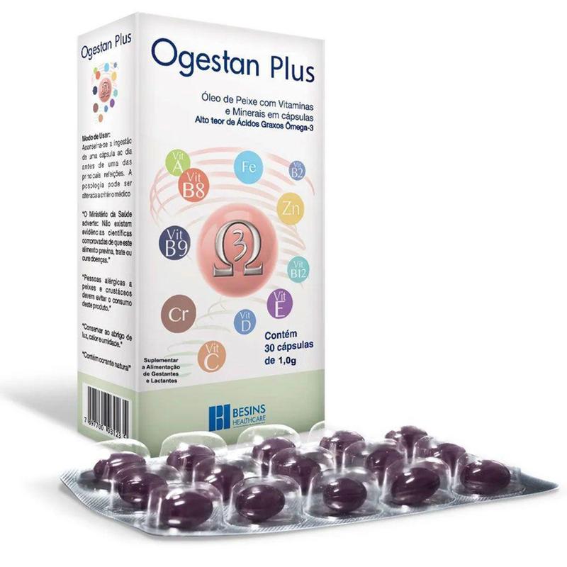 Ogestan Plus c/ 30 Cápsulas - Fitoterápicos e Vitaminas - Magazine Luiza