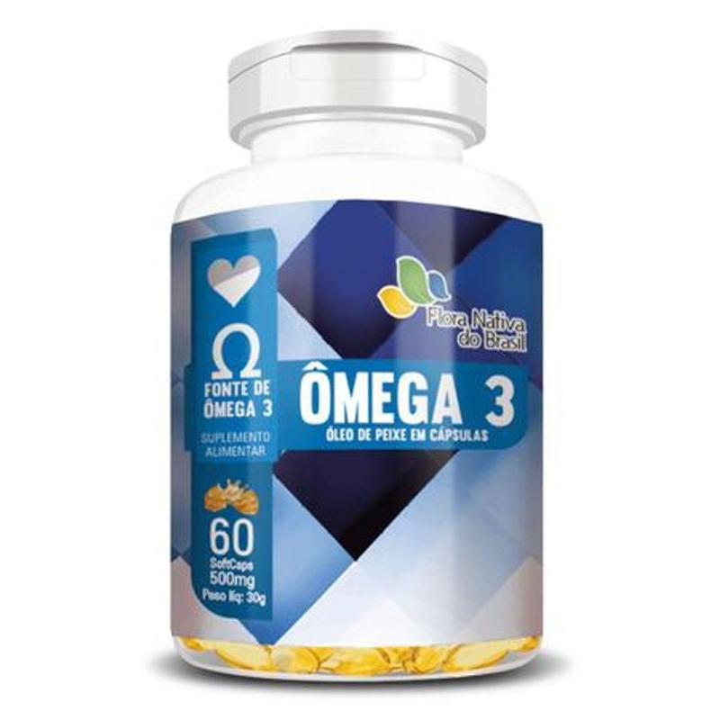 Ômega 3 500mg com 60 cápsulas flora nativa do Brasil - Ômega 3 / Óleo ...