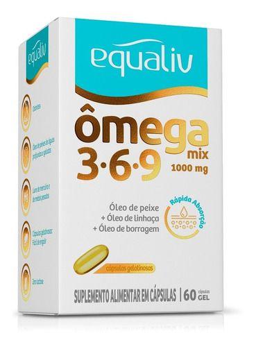 Ômega 3 6 9 Mix 1000 mg Equaliv 60 Cápsulas com NF - Ômega 3, 6, 9 - Magazine Luiza