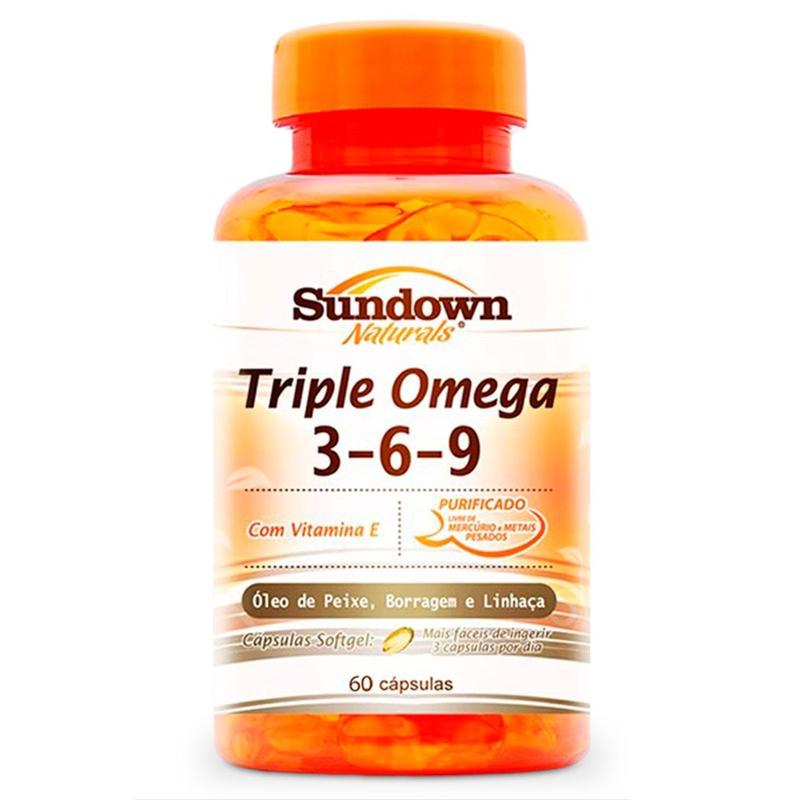 Ômega 3-6-9 triple sundown 60 cápsulas - Ômega 3 / Óleo de Peixe ...