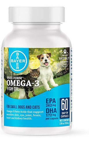 Omega 3 Bayer Para Caes E Gatos Pequeno- 60 Capsulas Softgel - Ômega 3 ...
