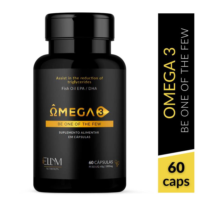 Omega 3 EPA/DHA 1000mg Concentrado 60 Cápsulas Ellym Nutrition ...