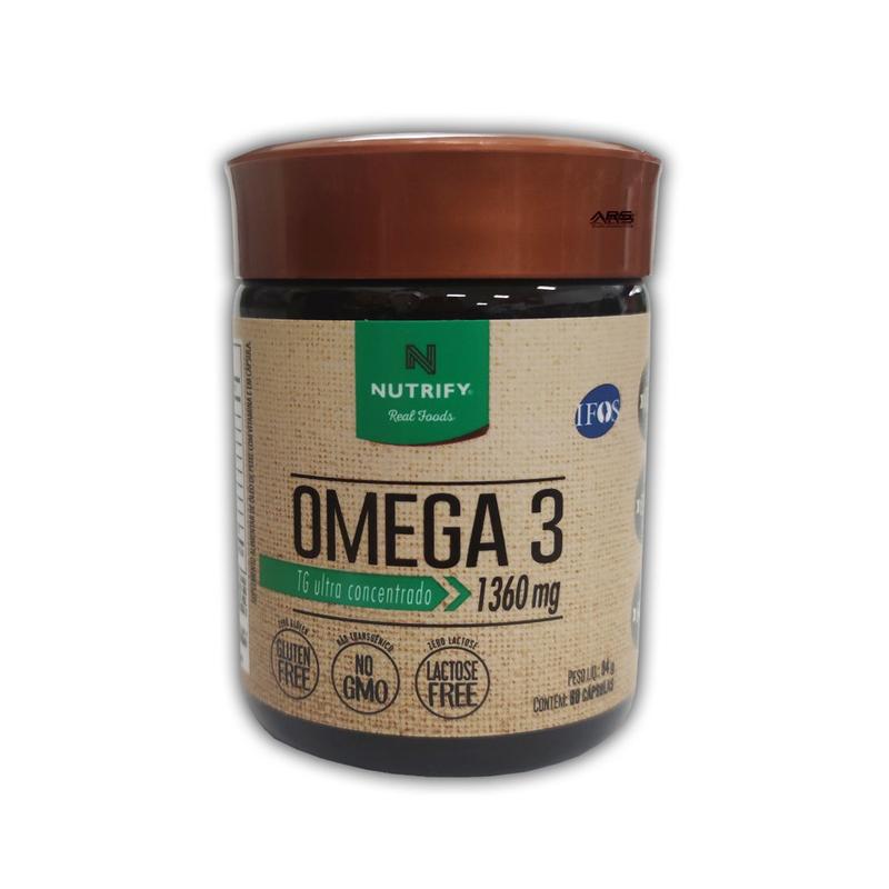 Ômega 3 EPA DHA 1360 mg 60 caps Selo IFOS - Nutrify - Ômega 3 / Óleo de Peixe - Magazine Luiza
