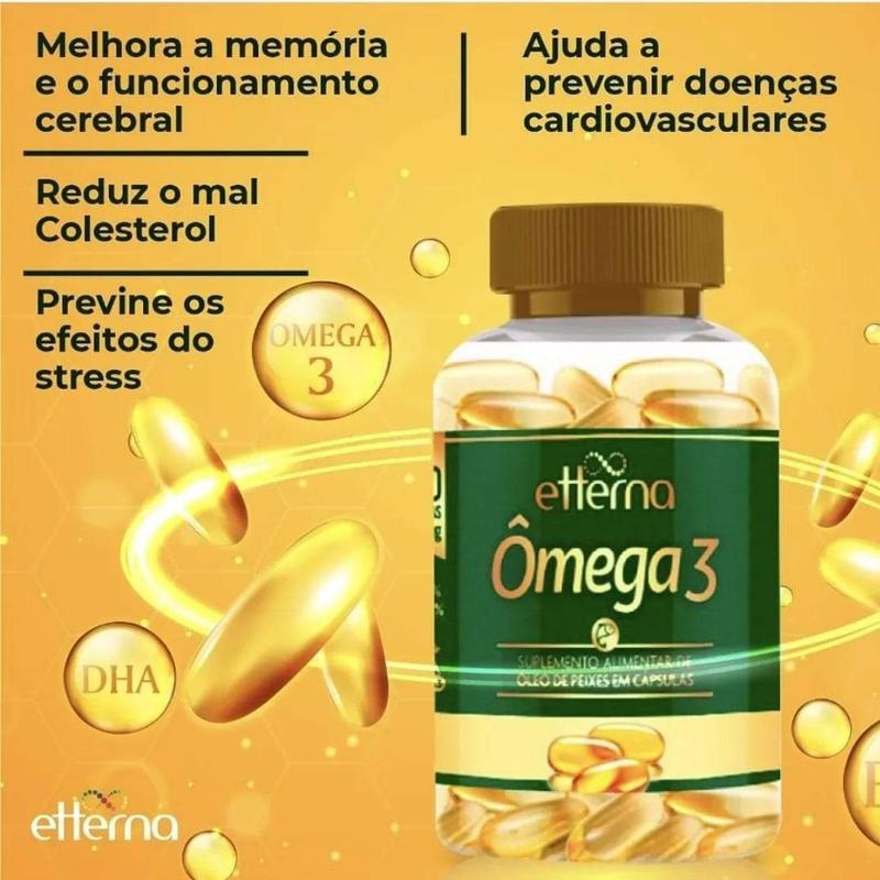 Ômega 3 Etterna 100mg 120 Capsulas - Ômega 3 / Óleo de Peixe - Magazine Luiza