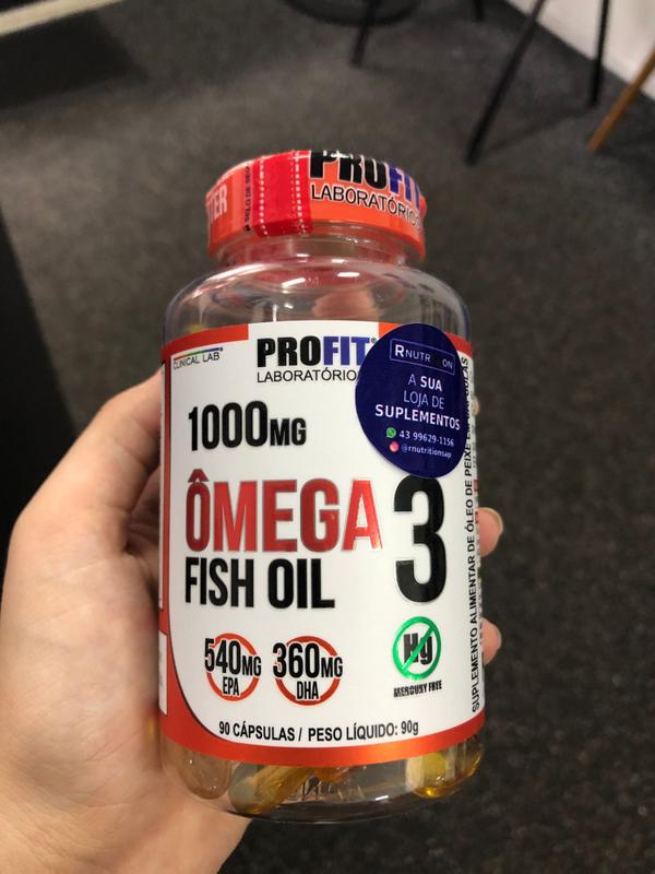 Ômega 3 FISH OIL 1000mg PROFIT 90 cápsulas - Ômega 3 / Óleo de Peixe ...