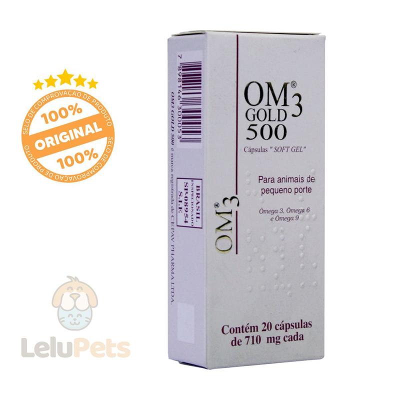 Ômega 3 Para Cachorro e Gato OM3 Gold 500 710mg 20 cápsulas - Cepav ...