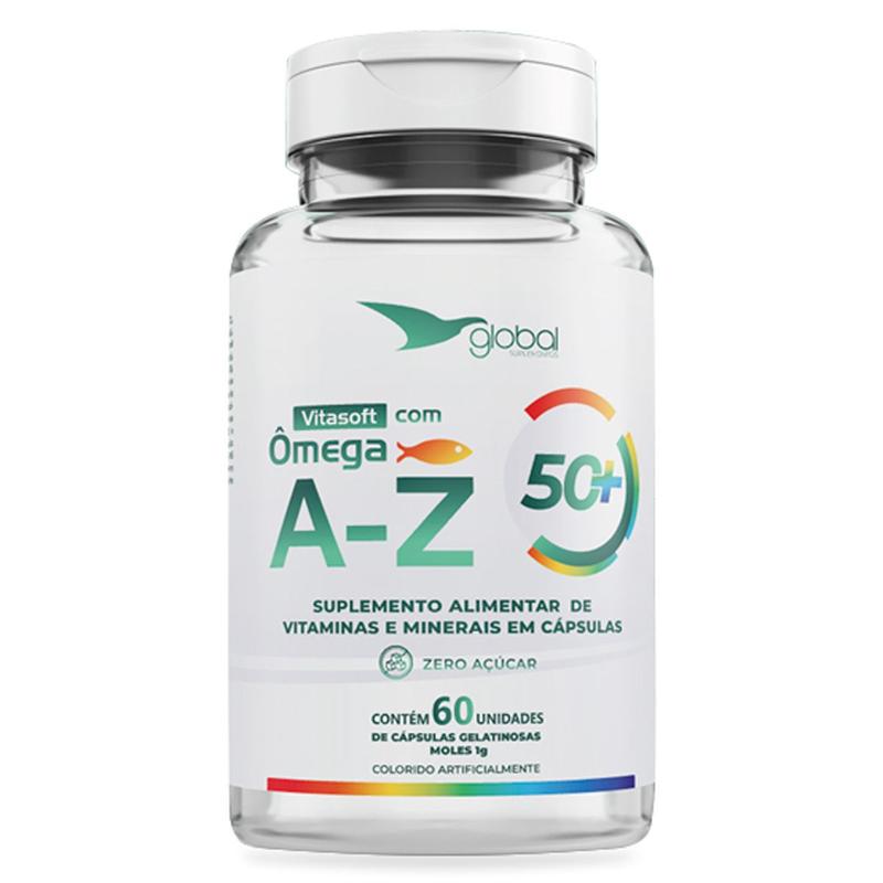 Ômega 3 Polivitamínico A-Z Global Suplementos - 60 Cápsulas - Ômega 3 ...