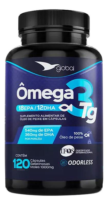 Ômega 3 TG -1.100mg-540mg Epa-360mg Dha- Global-120 Cáps - Global Suplementos - Ômega 3 / Óleo ...