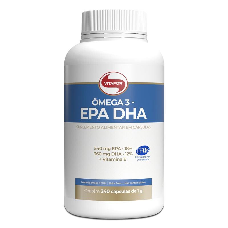 Ômega 3 Vitafor 1000mg 18 EPA 12 DHA - 240 Cápsulas - Ômega 3 / Óleo de Peixe - Magazine Luiza
