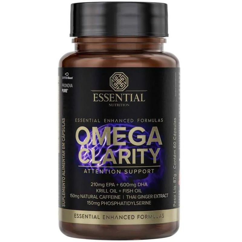 Omega Clarity - Attention Support - 60 Capsulas - Essential Nutrition ...
