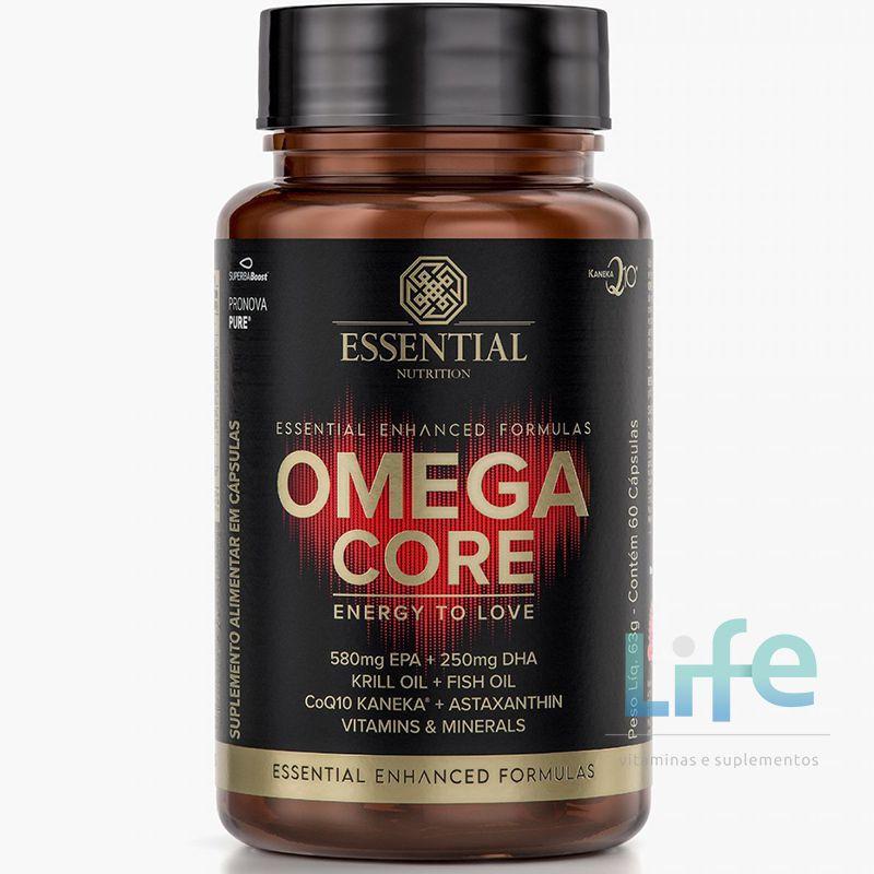 Omega core - 60 cápsulas - ESSENTIAL NUTRITION - Ômega 3 / Óleo de ...