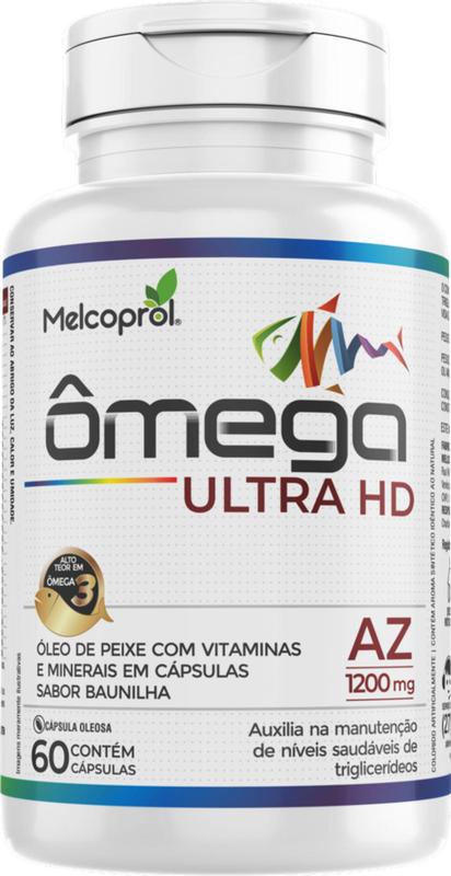 Ômega Ultra HD 60 caps 1200 mg - Melcoprol - Ômega 3 / Óleo de Peixe ...