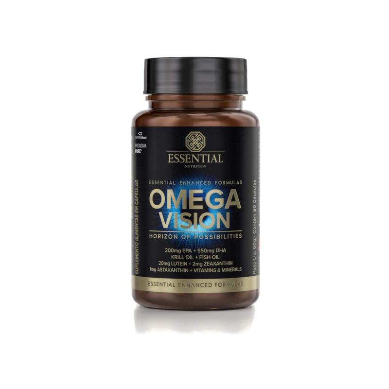 Omega Vision 60 Cápsulas Essential Nutrition - Ômega 3 / Óleo de Peixe ...