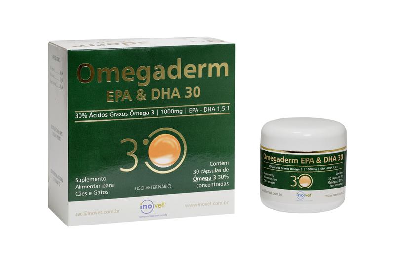 Omegaderm 30% epa & dha 1000 mg - INOVET - Suplemento para Pelos e Pele ...