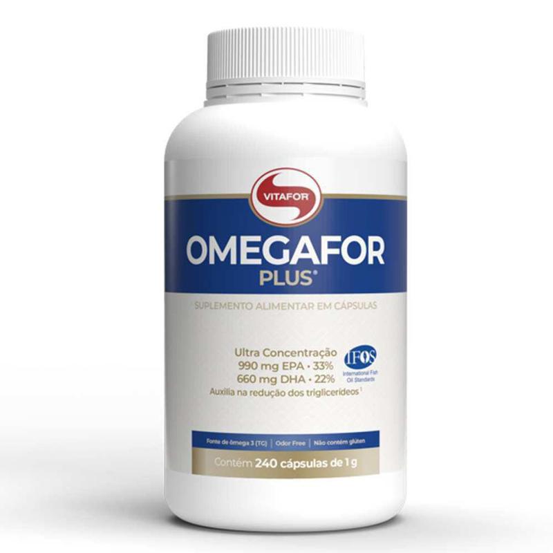 Omegafor Plus 1000mg 240 Cápsulas Vitafor - Ômega 3 / Óleo de Peixe ...