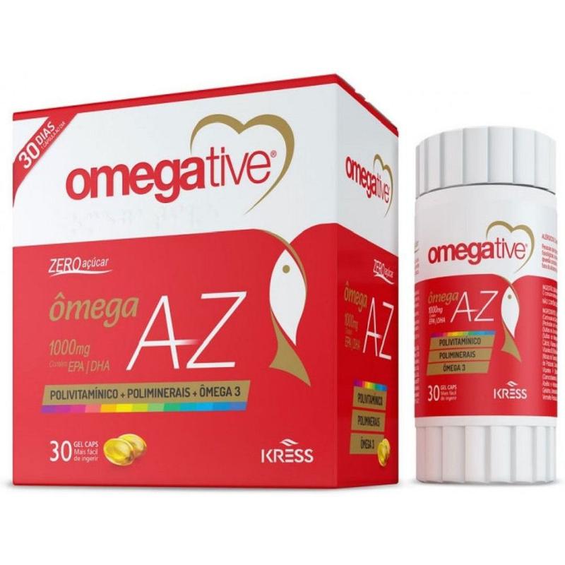 Omegative Az Frasco Com 30 Gel Caps - Capsulas Gelatinosas. - KRESS ...