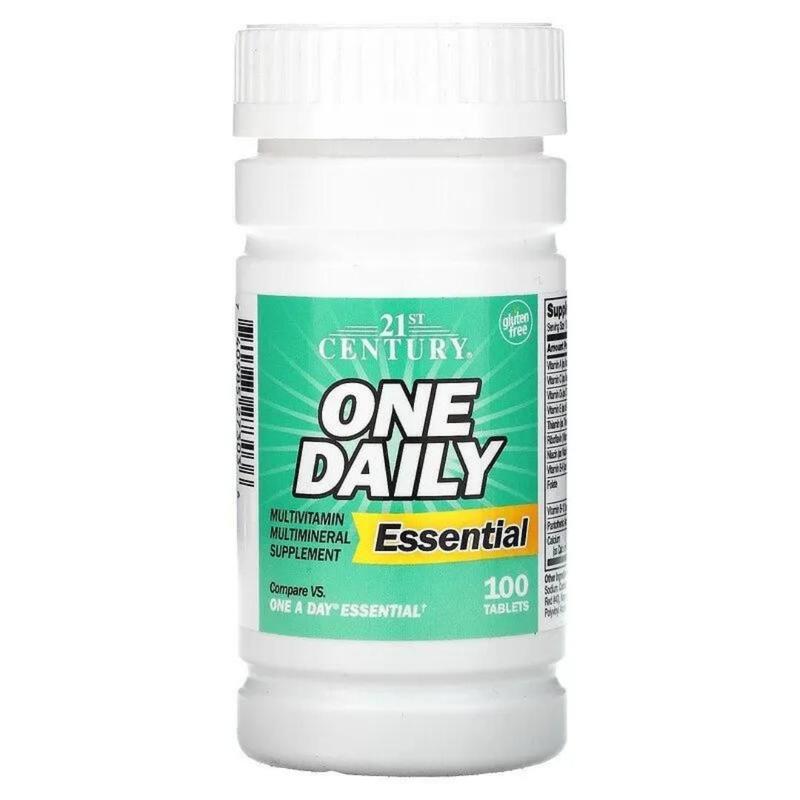 One Daily Essential (100 Tabs) - 21 Century - Multivitamínico ...