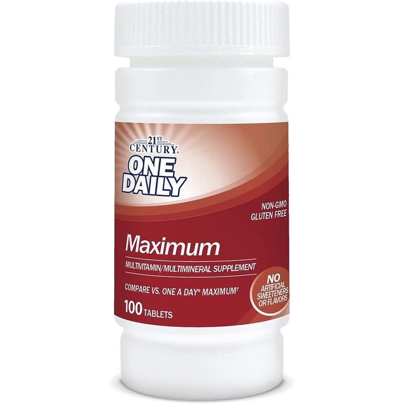 One Daily Maximum 100 Tabs Multivitamínico 21st Century USA ...