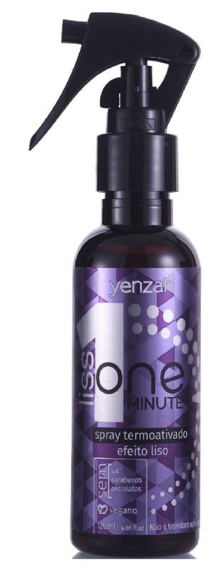 One Minute Liss Spray Termoativado - Yenzah - Protetor Térmico Capilar ...