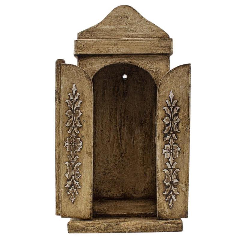 Oratório Capela Com Porta Mdf 33 Cm - Amém Decoração Religiosa - Capela ...
