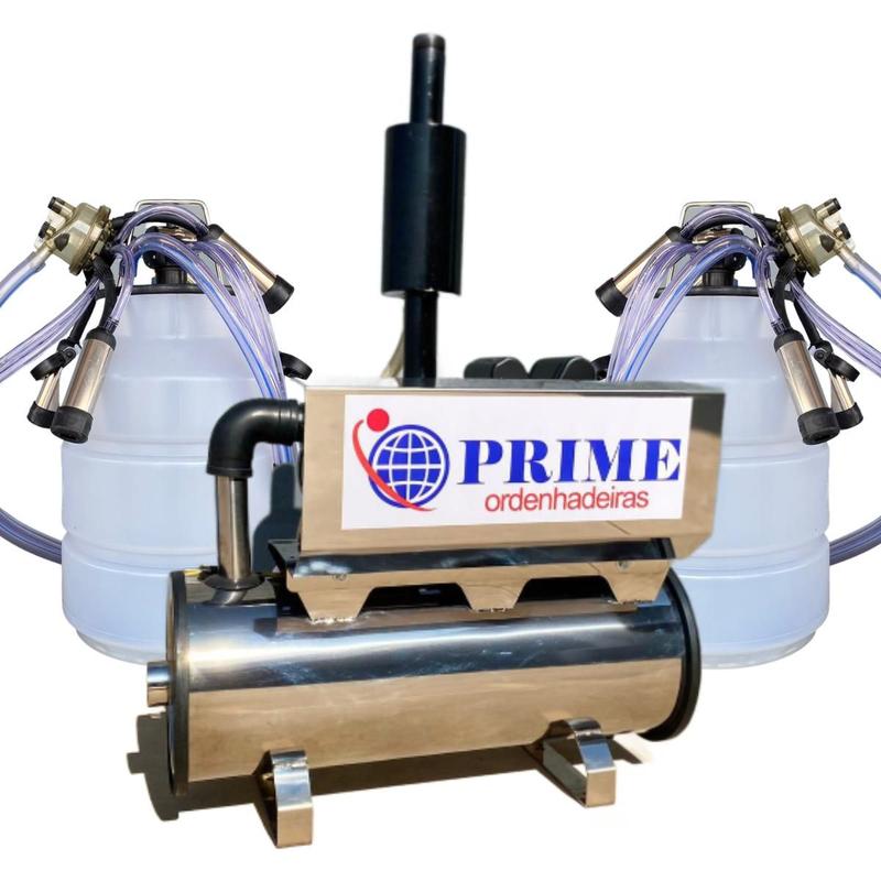 Ordenhadeira Bv 450 motor 2 CV - Inox balde ao pé PRIME - Produtos para Bovinos, Suínos e ...