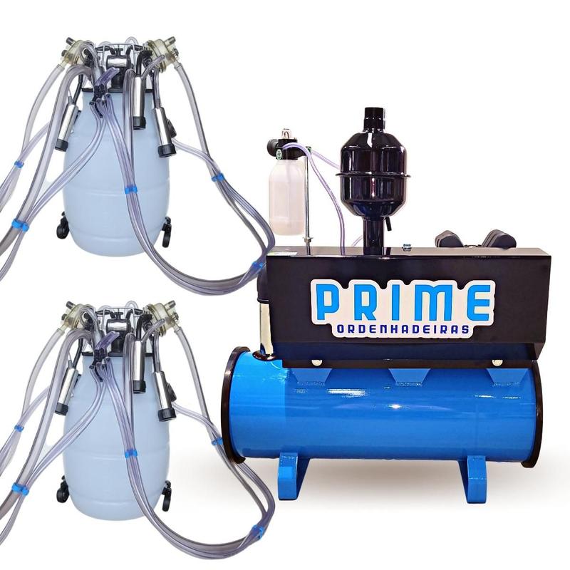 Ordenhadeira mâcanica com Motor 2 Cv e 2 Conjuntos Duplos (4 Vacas) - PRIME - Produtos para ...