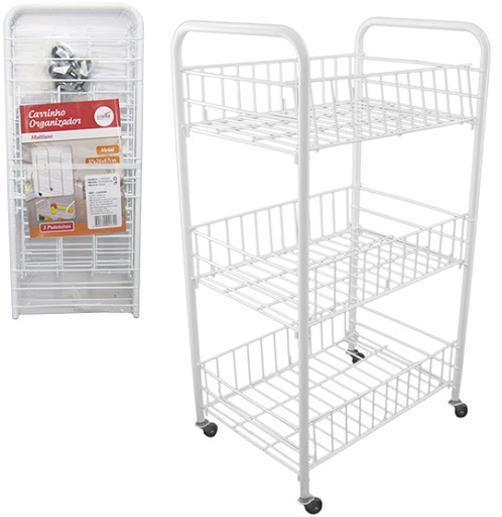 Organizador Fruteira Multiuso 3 Prateleiras Com Rodinhas - Casita - Fruteiras - Magazine Luiza