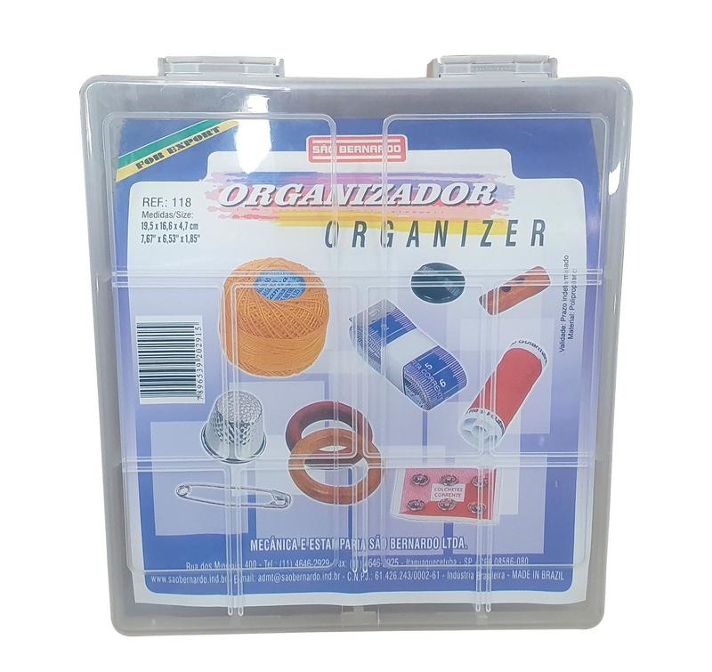 Organizador Plástico Transparente 9 Divisões SB118 Multi Uso - São ...