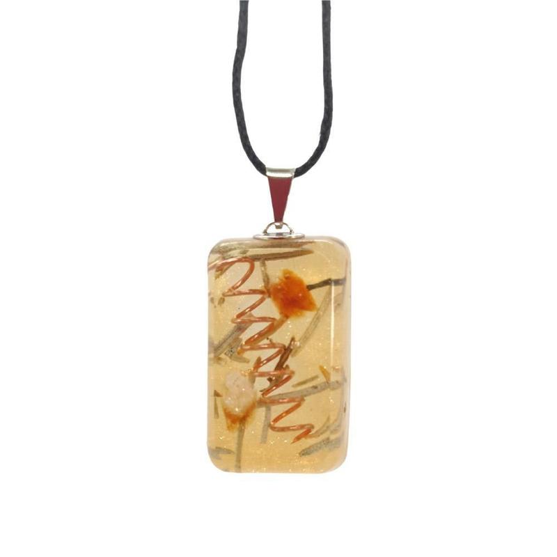 Orgonite Colar Reto Citrino - Abertura Abundância - Master Chi - Colar ...