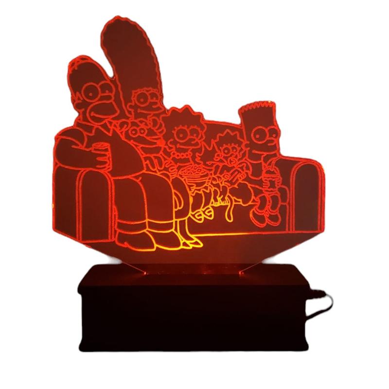 Os Simpsons, Luminária Led 16 cores, Decoração, Homer, Animação ...