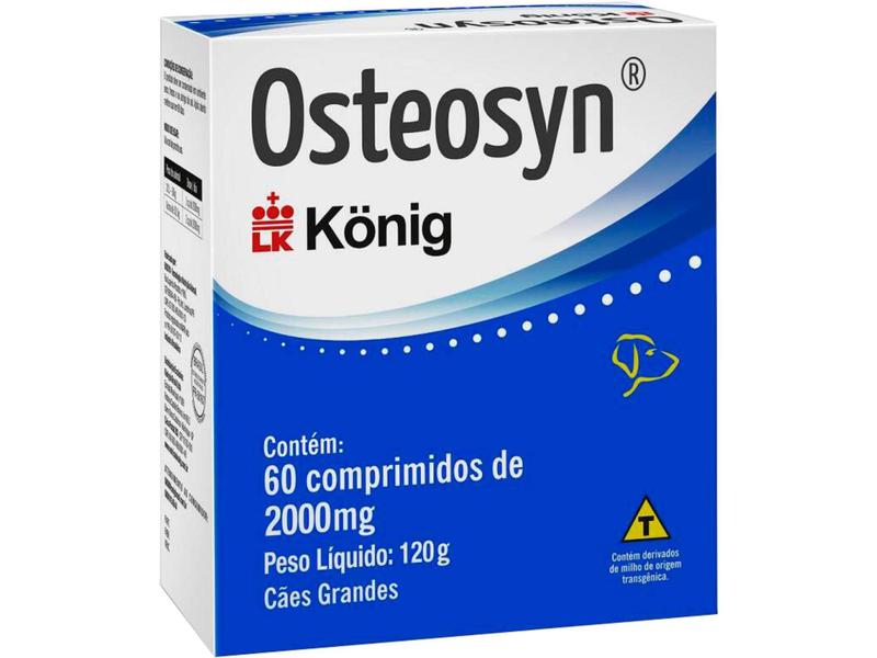 Osteosyn 2000mg 60 Comprimidos - Konig - Farmácia Pet - Magazine Luiza
