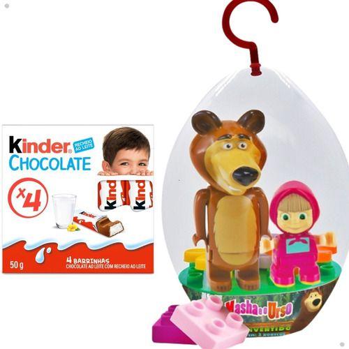 Ovo De Páscoa Masha E Urso Blocos Montar Kinder Chocolate - Bereko ...