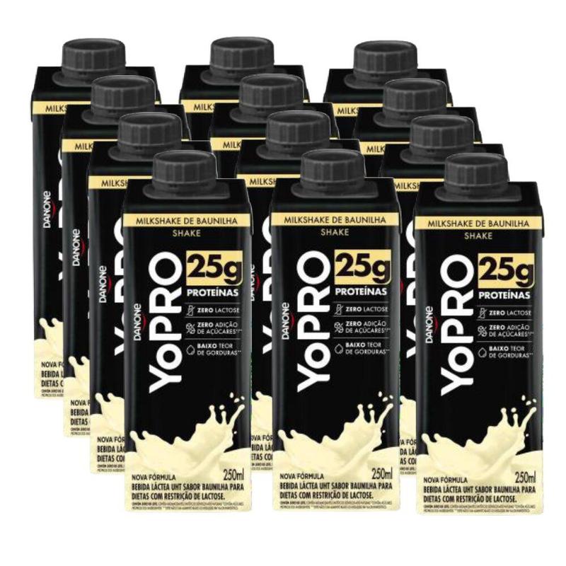 Pack 12 unidades YoPRO Bebida Láctea UHT Baunilha 25g de proteínas ...