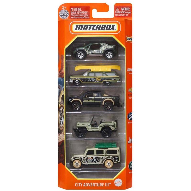Pack 5 Matchbox - City Adventure III - HFH16 - Carrinhos e Cia ...
