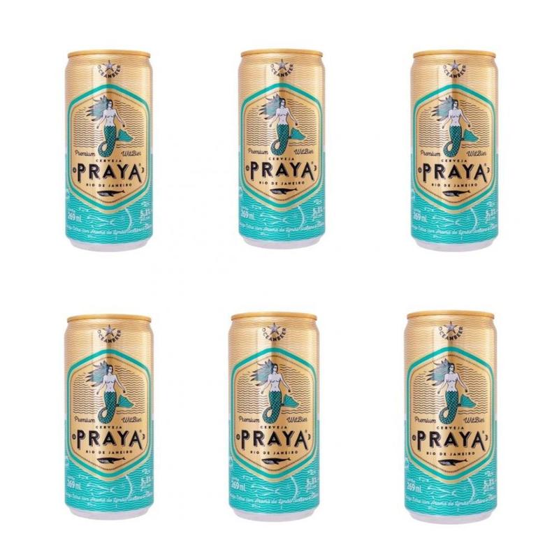 PACK 6 Cerveja Artesanal Praya Witbier Lata 269ml - Beerhead Shop ...