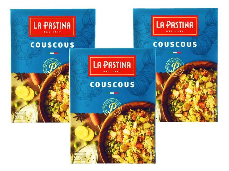 Pack c/ 3 Couscous italiano La Pastina 500g - Farinha - Magazine Luiza