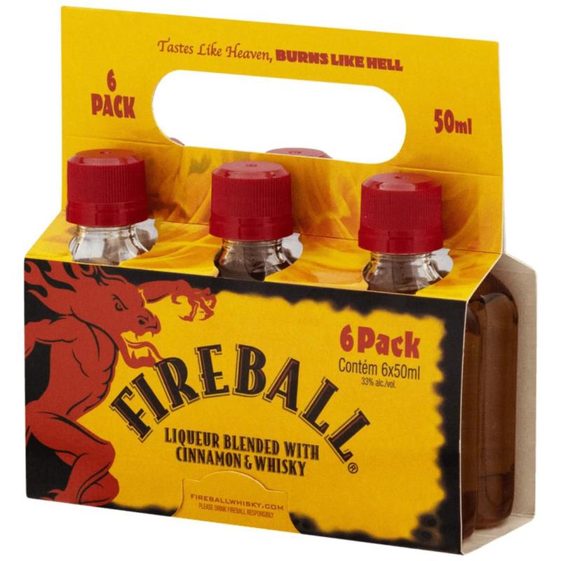 Pack Com 6 Miniatura Licor Fireball Canela - Licor - Magazine Luiza