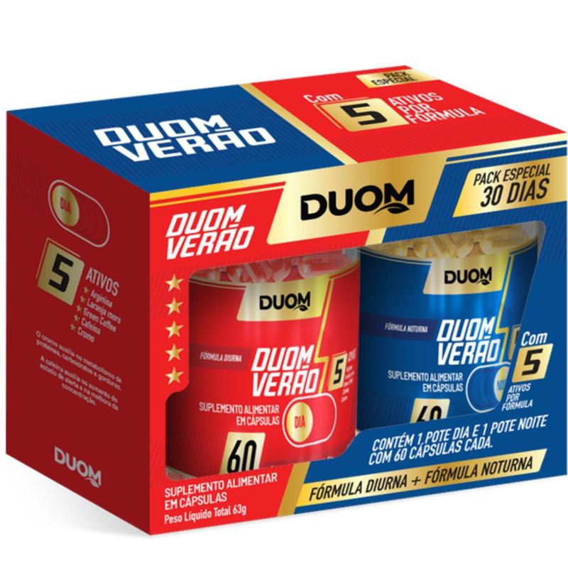 Pack duom verao 5 ativos dia e noite 120 cápsulas compostas - Vitaminas ...
