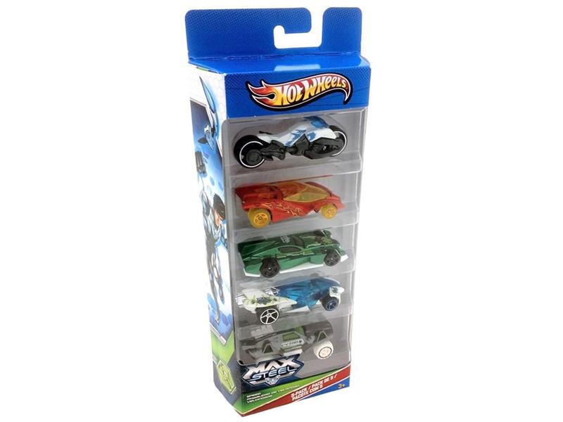 Pacote Max Steel 5 Carros - Força Hot Wheels - Mattel - Carrinho de ...