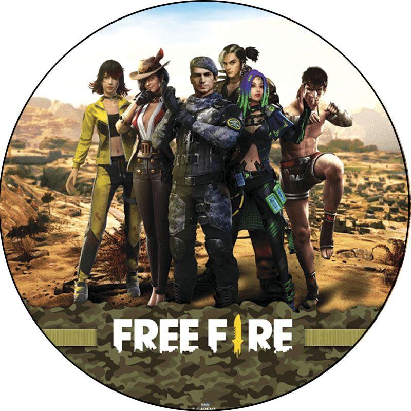 Painel 3D Free Fire Redondo Tecido Malha Sublimado - BemChique - Painel ...