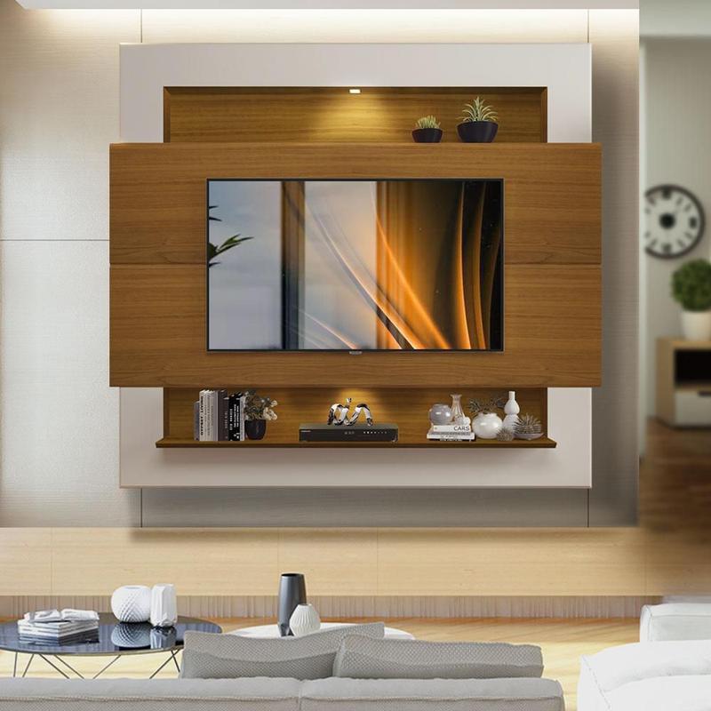 Painel Com LED Para TV Até 55 Polegadas Carvalho Off White Matiz Shop ...
