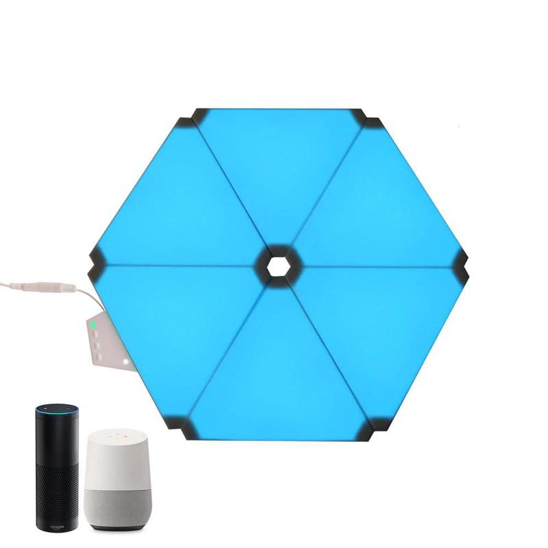 Painel de Led RGB Triangular Nano Tuya Rhythm Alexa E Google - Painel ...