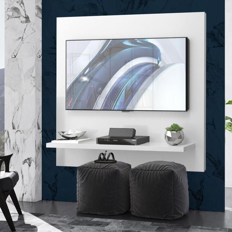 Painel De Parede 1 Prateleira Para Tv Até 32 Polegadas Branco Haya Shop ...