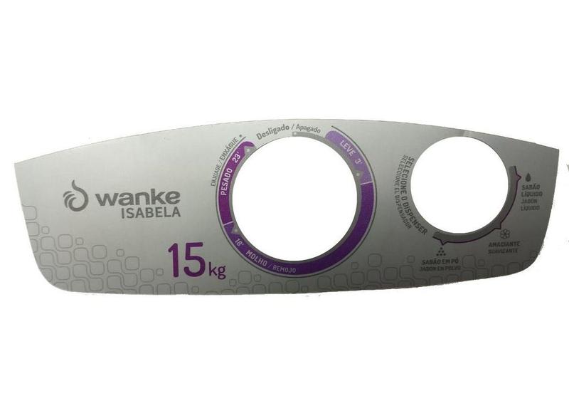 Painel decorativo original lavadora wanke isabela 15kg - Peças para ...