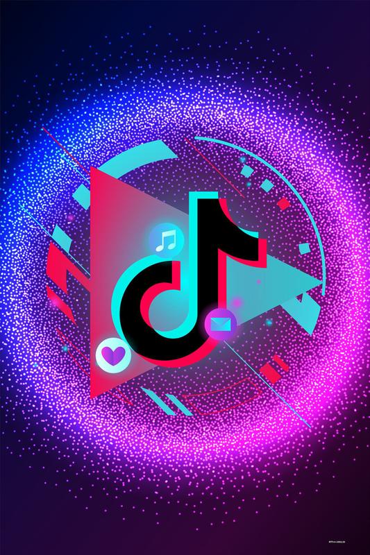 Painel Festa Retangular Para Casado 1,5x2,2m Tik Tok mod 4 - Fantasia ...