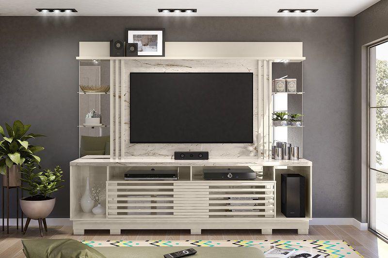 Painel Frizz Gold para TV de até 55 polegadas (COM PÉS) - CALACATA ...